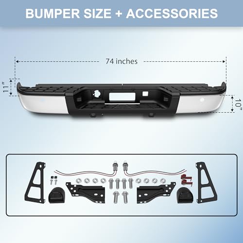 Rear Bumper Assembly WStep Pad GM1103148 Compatible for 20072013 Chevy ...